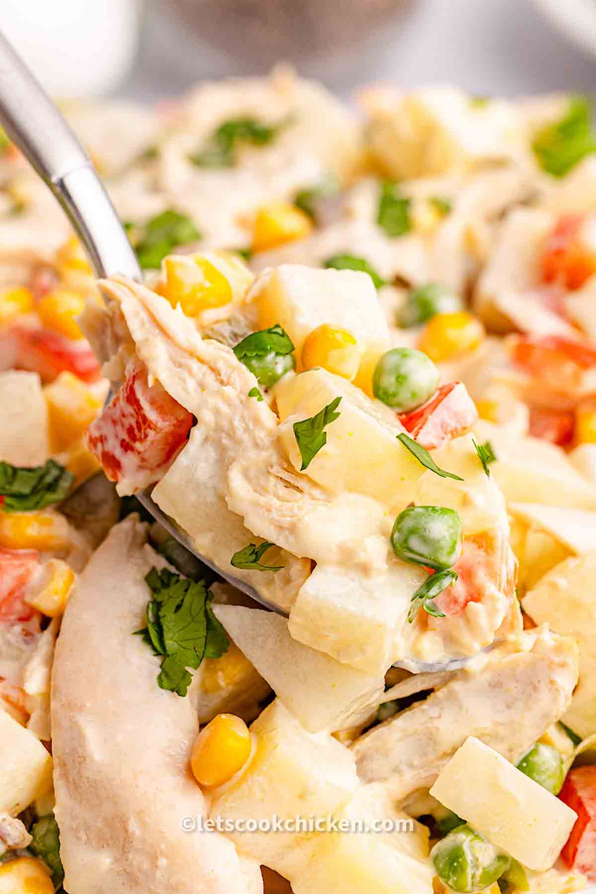 Mexican Chicken Salad (Ensalada de pollo) - Let’s Cook Chicken!