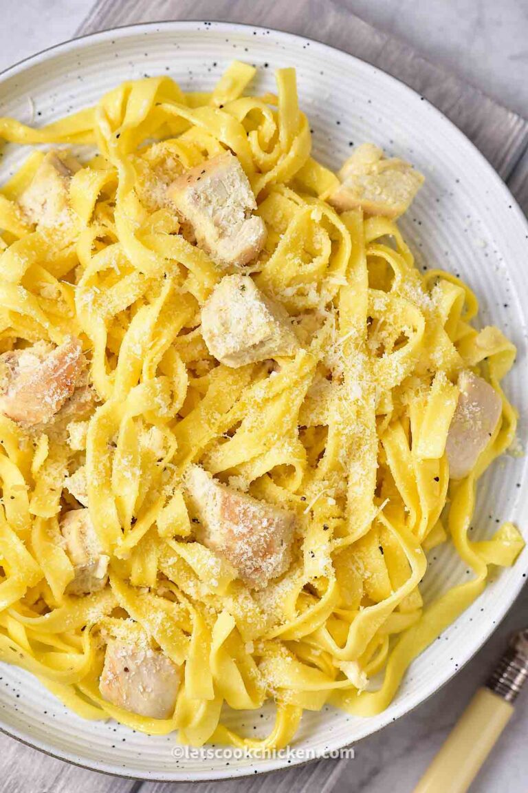 Creamy chicken tagliatelle pasta. - Let’s Cook Chicken!